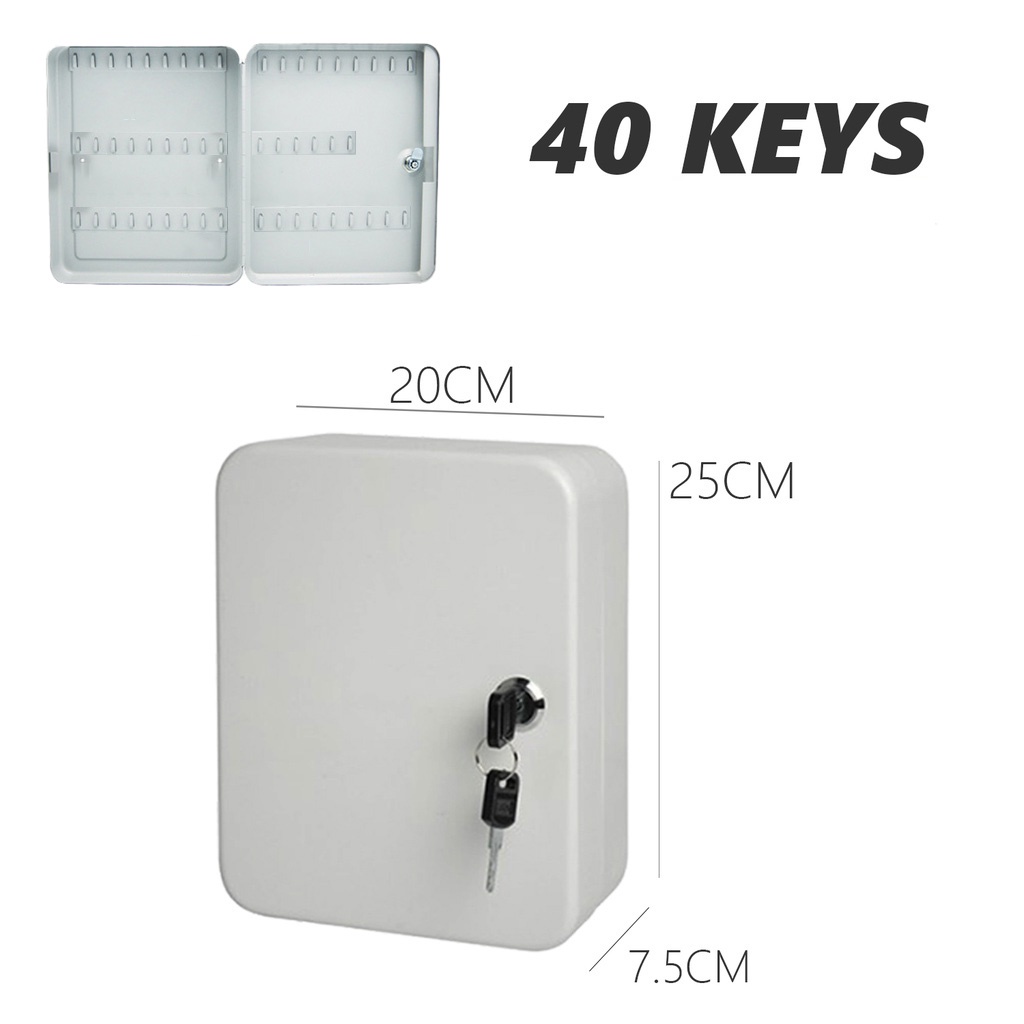 Key Holder Box Metal Key Box Wall Home Key Storage Box Kotak Kunci ...