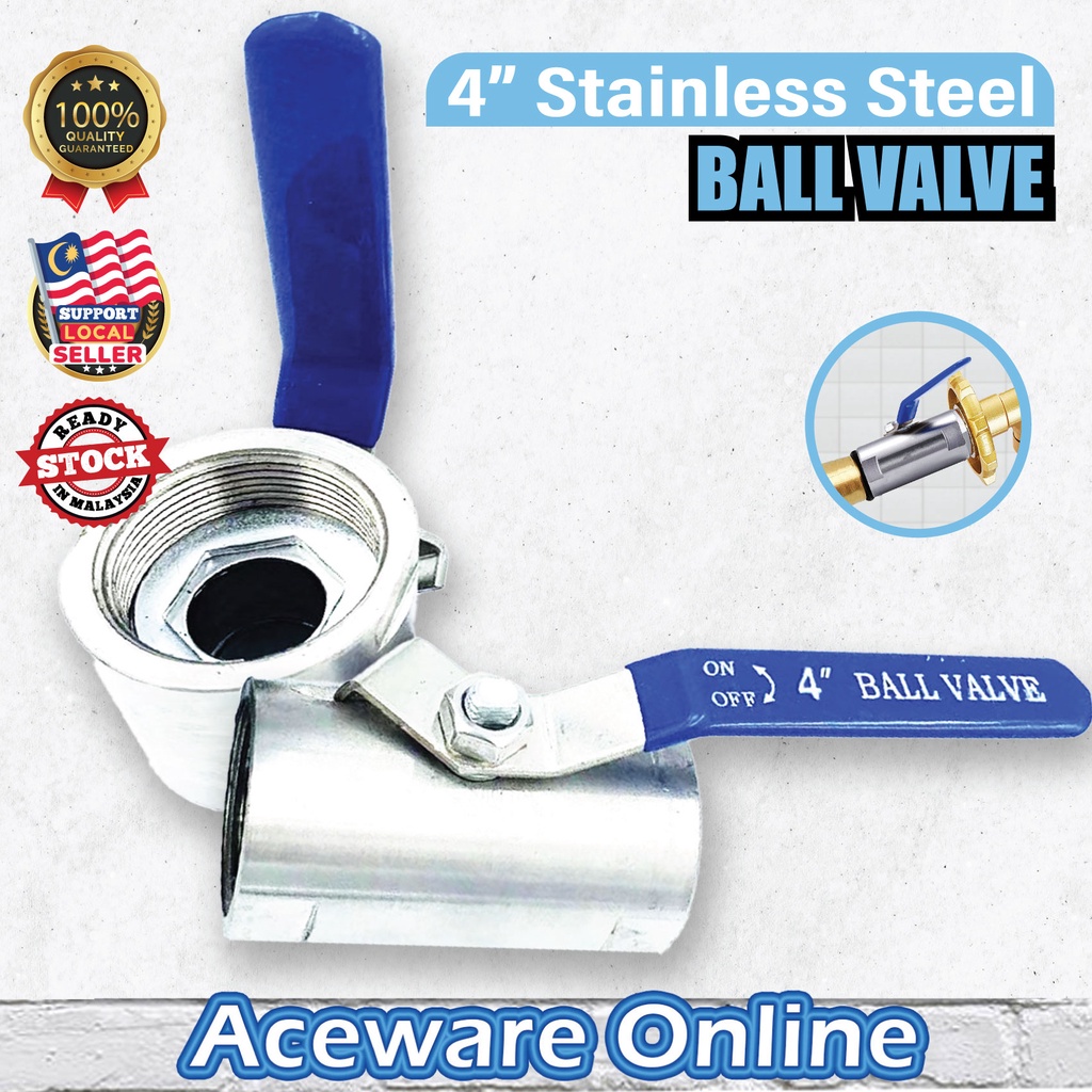 4 Inch Ball Female Threaded Valve Pipe Connector Stainless Steel ...