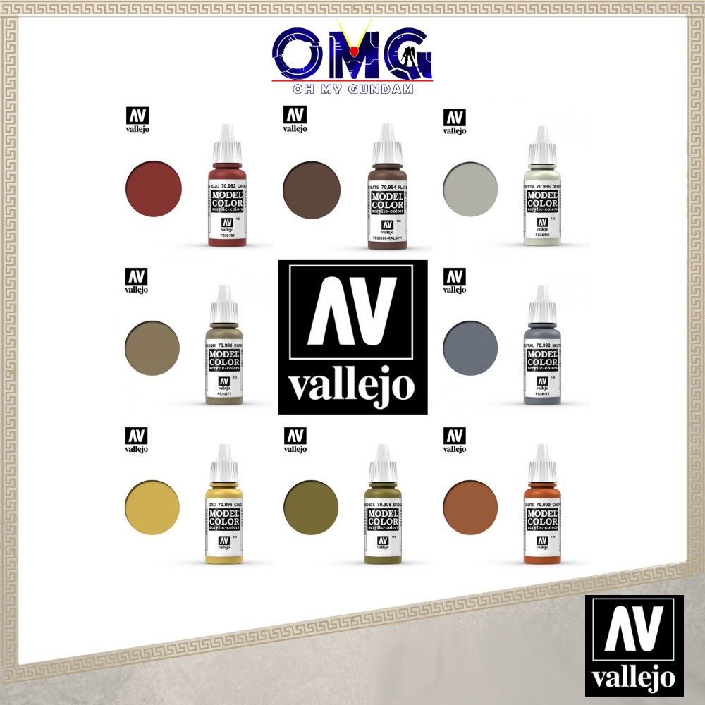 Vallejo Model Color Series 70982 - 70999 17ml Acrylic Paints Acrylic ...