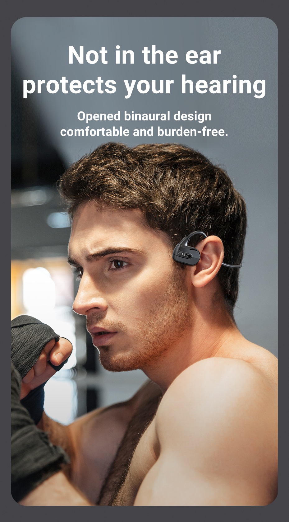 HOCO ES63 Air Conduction Bluetooth Earphones Wireless Sports Headphones ...