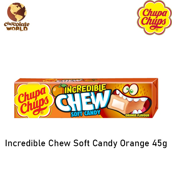 Chupa Chups Incredible Chew Soft Candy Orange Flavour 45g | Shopee Malaysia