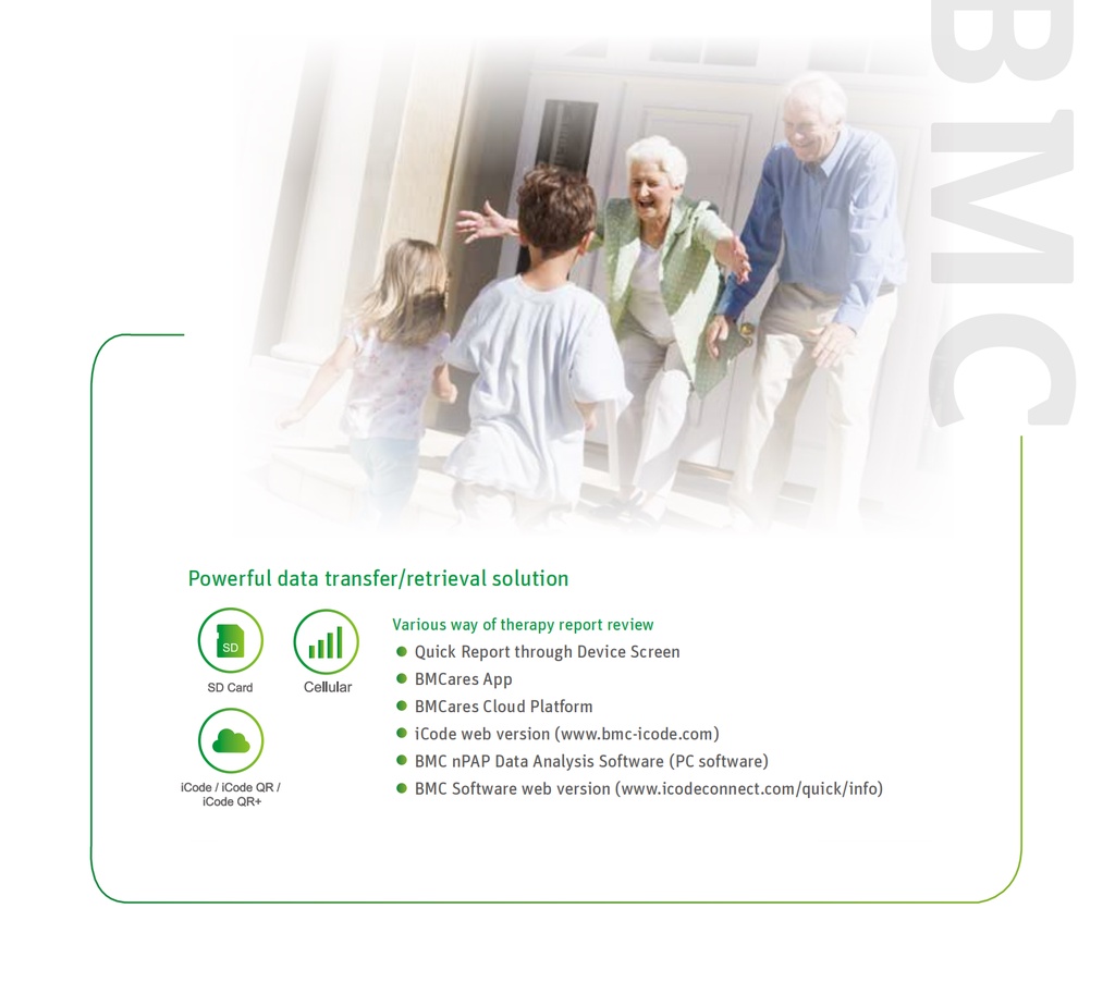 BMC G2S C20 CPAP With Full Mask Portable Light CPAP Ventilator Machine for Sleep Snoring Apnea ...