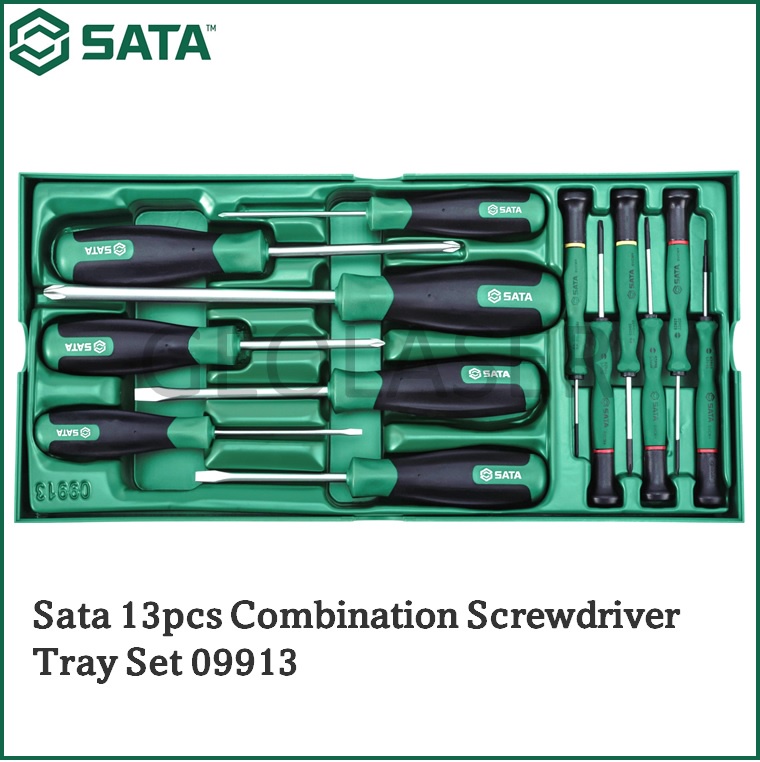 Sata 09913 13pcs Combination Screwdriver Tray Set | Shopee Malaysia