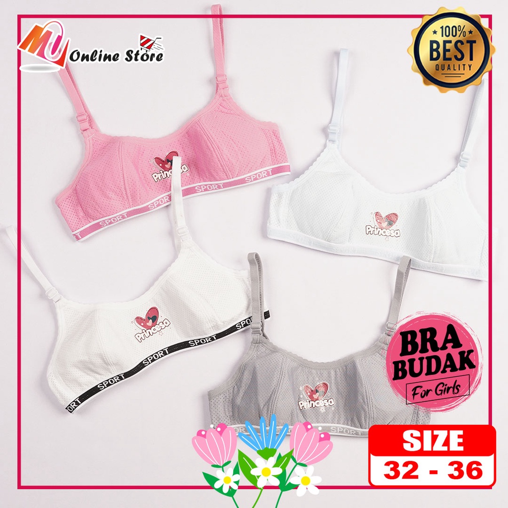 MU BRA KANAK KANAK PEREMPUAN / KIDS BRA NON WIRE / TEENAGER BRA / BAJU ...