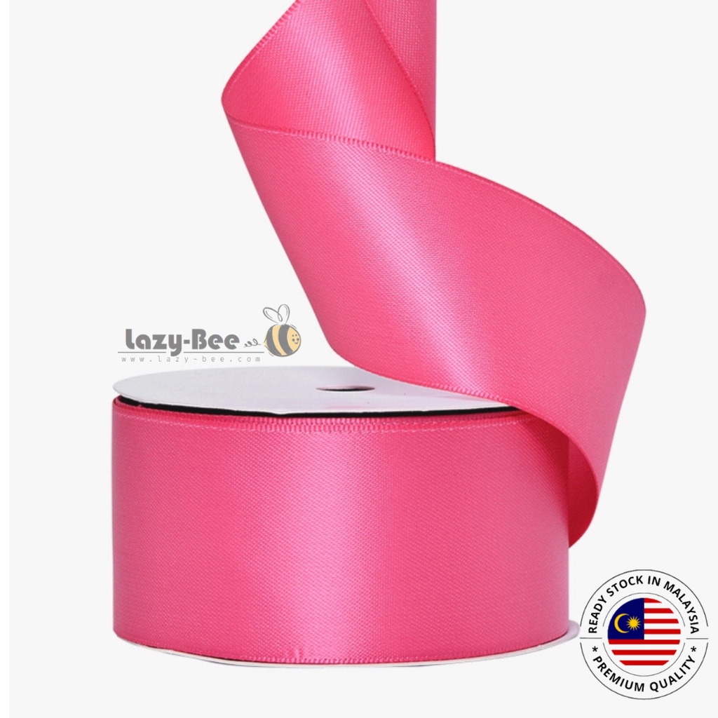 LAZY BEE Red Azalea Pink 5 Meter Premium Double Faced Satin Ribbon Gift ...