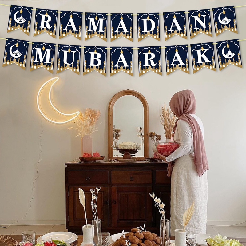 Eid Mubarak Decor Paper Hanging Tag 2025 Ramadan Decoration for Home ...