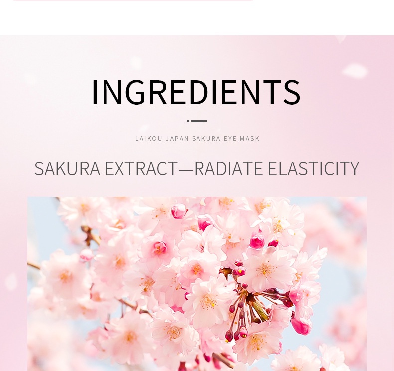 LAIKOU Japan Sakura Eye Mask Fade Dark Circles Hydrating Anti Wrinkle ...