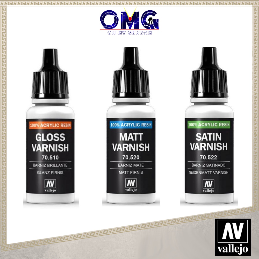 Vallejo Acrylic Varnish Series Topcoat Series Gloss Varnish 70510 Matt ...