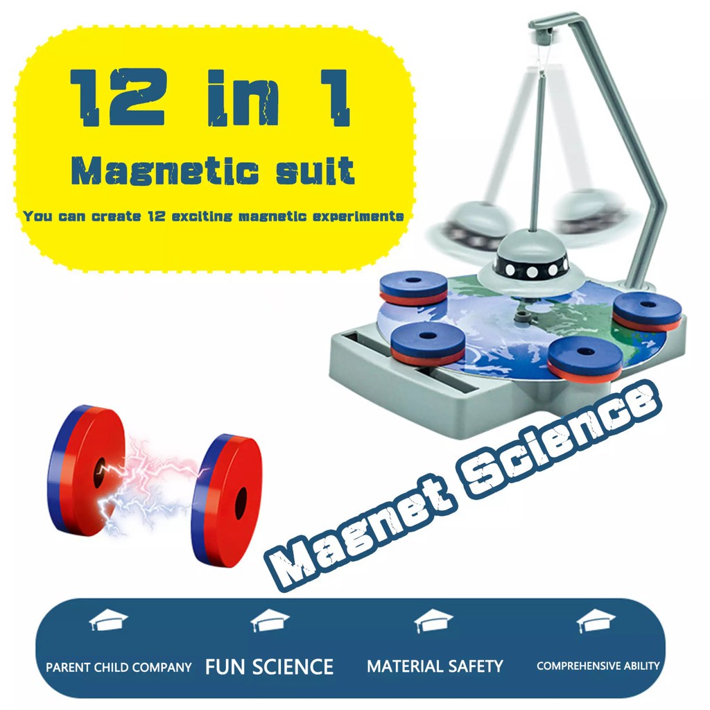 12-in-1 Magnetic Science Experiment Set Magnetic Levitation Compass ...