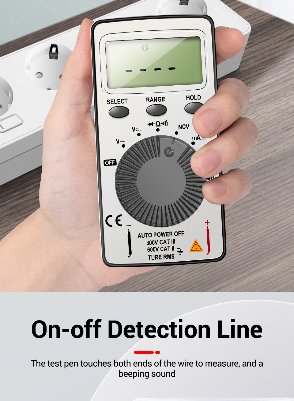 ANENG AN101 Mini Digital Multimeter1999 T-RMS AC/DC NCV Capacitance ...
