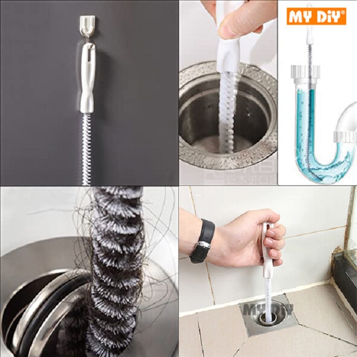 MYDIYHOMEDEPOT - Pipe Cleaning Brush Sink Overflow Drain Clog Dredge ...