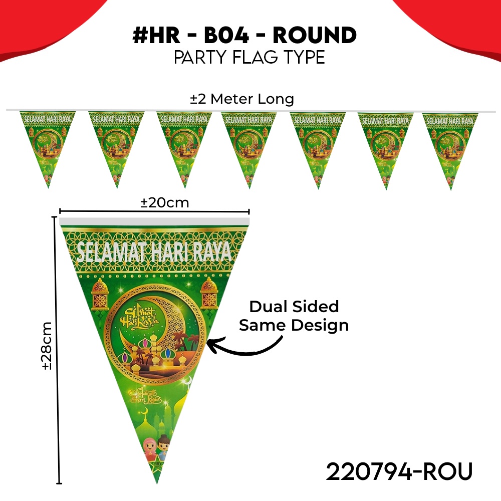 HOFS Raya 2023 Selamat Hari Raya Horizontal Long Banner Flag Decoration ...