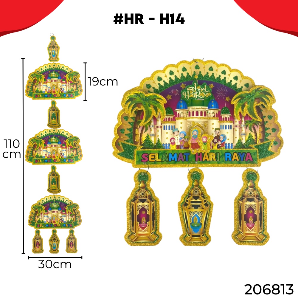 SUPERSAVE Hari Raya Wall Decoration Ceiling Glitter Hanging Deco Rumah ...