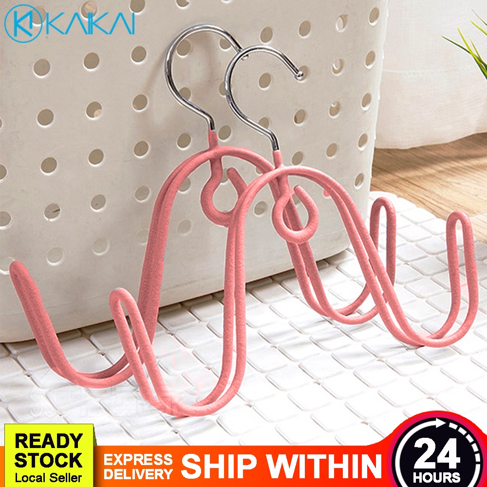 🔥 QUICK DRAIN 🔥 Stainless Steel Shoes Hanger Drying Rack Slipper Sandal ...