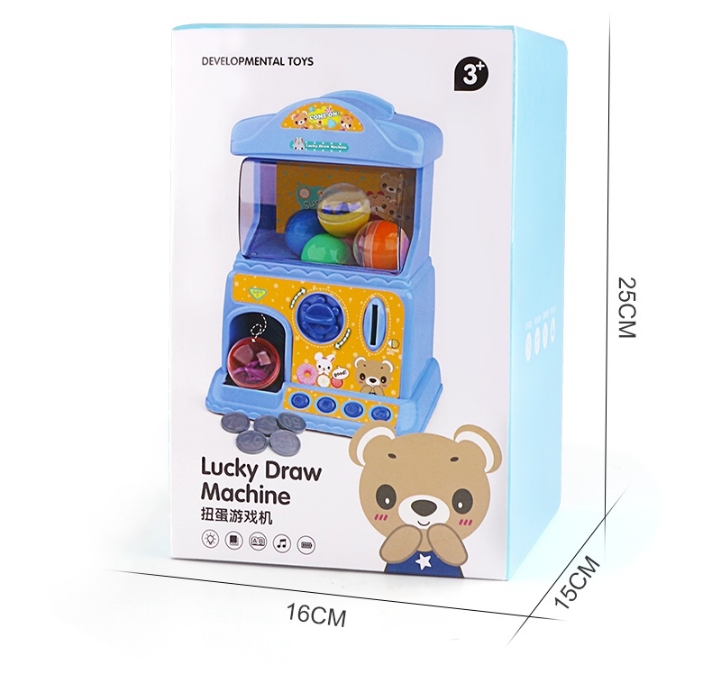 [Qilemeng] Kids Mini Egg Twisted Machine Electric Candy Vending Capsule ...