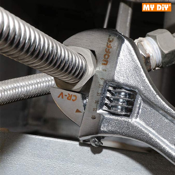 MYDIYHOMEDEPOT - UOFFC CRV ADJUSTABLE SPANNER WRENCH WITH SCALE TPR ...