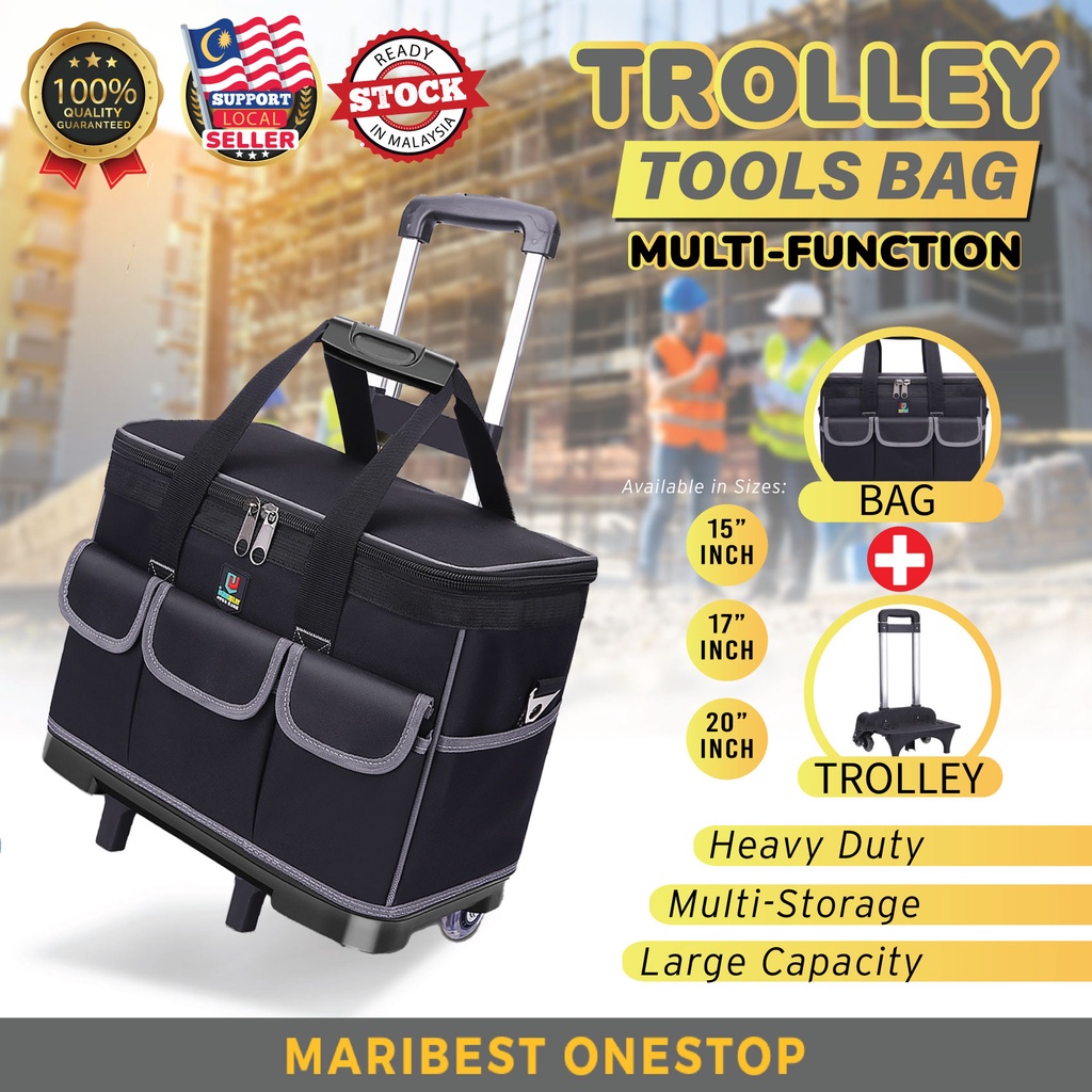 Trolley Bag Multi-Function Tools Storage Large Capacity Travel Camping ...