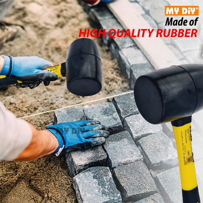 MYDIYHOMEDEPOT - UOFFC 8OZ 12OZ 16OZ Rubber Mallet Hammer Fiberglass ...
