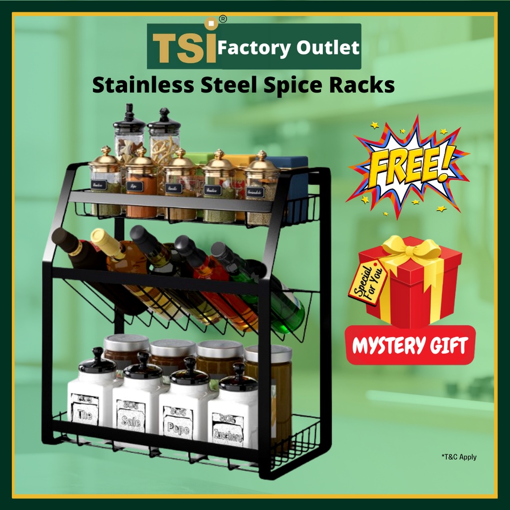 TSI Spice Rack Rak Rempah Dapur Serbaguna Seasoning Bottle Condiment ...