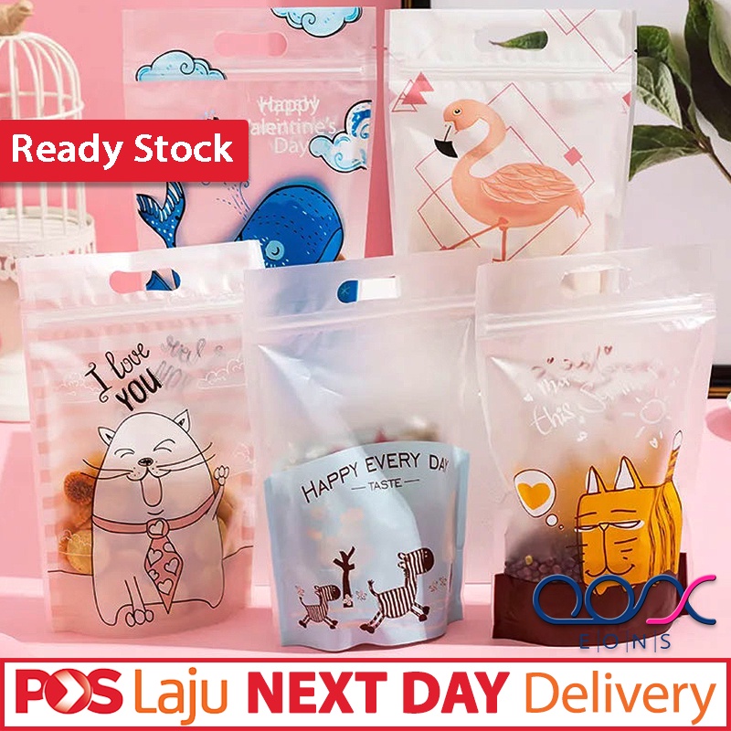 LEAKPROOF 💖 50pcs Air Tight Sealing Stand Up Zip Lock Pouch Bag Snacks ...