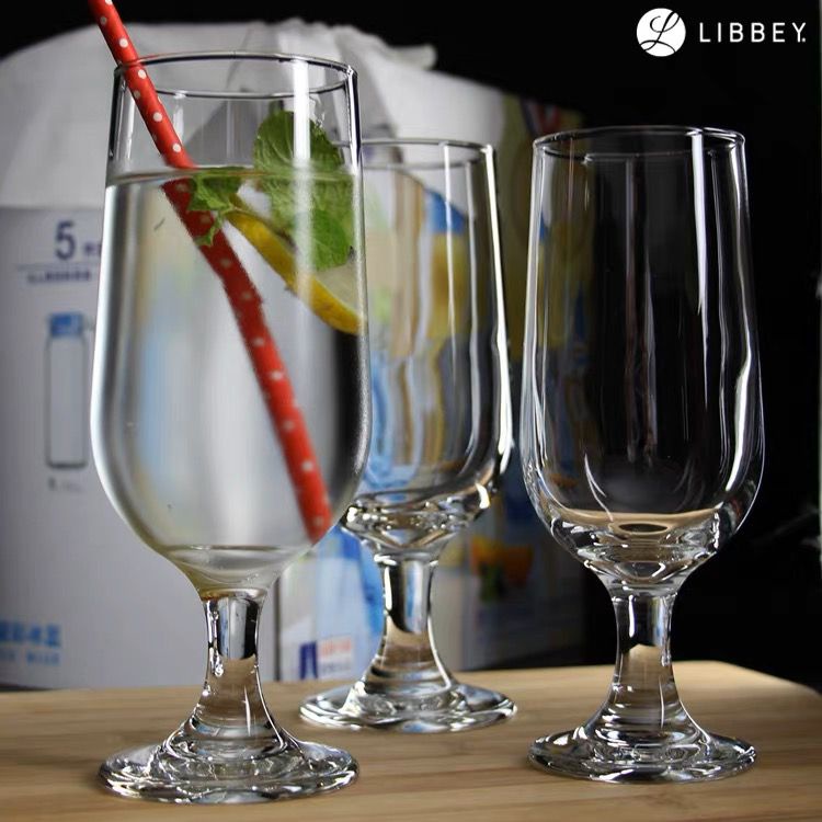 P Glassware Juice Glass Short Footed 296ml / 355ml / 414ml Clear Libbey Milk Tea Glass Beer Cup ...