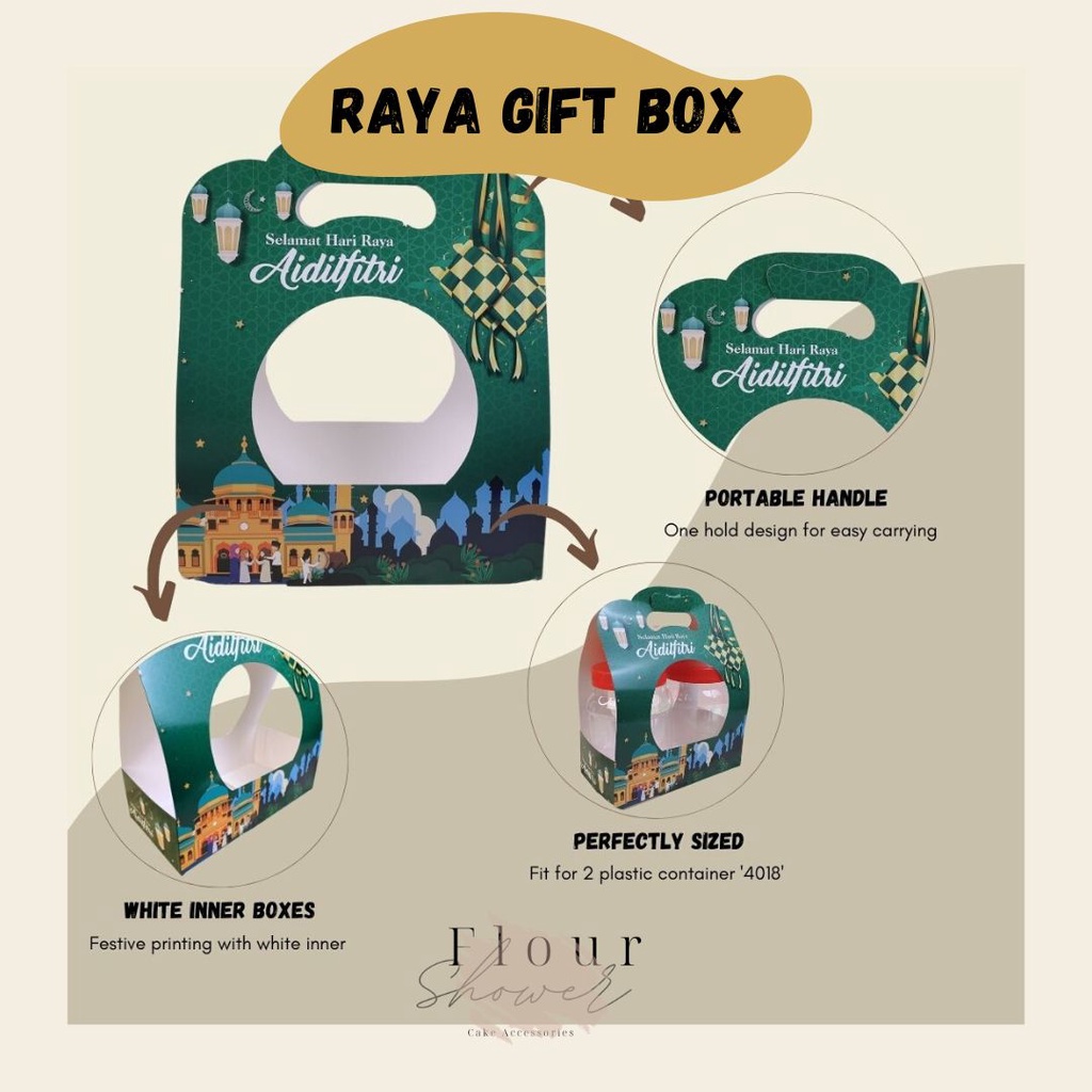 2024 Kotak Hari Raya Handle Gift Box Kotak Balang Kuih Raya Kotak ...