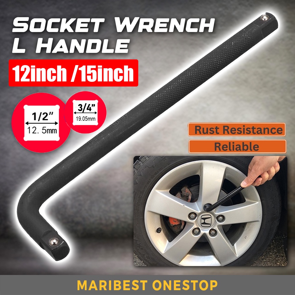 3/4 1/2 Black Impact L Handle Heavy Duty L Box Socket Wrench Handle ...