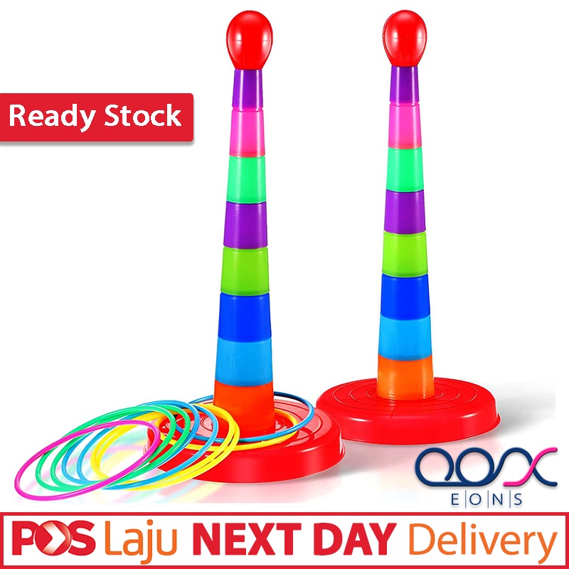 HARMLESS 💖 Circle Ring Throwing Toss Game Set Kids Children Hand Eye ...