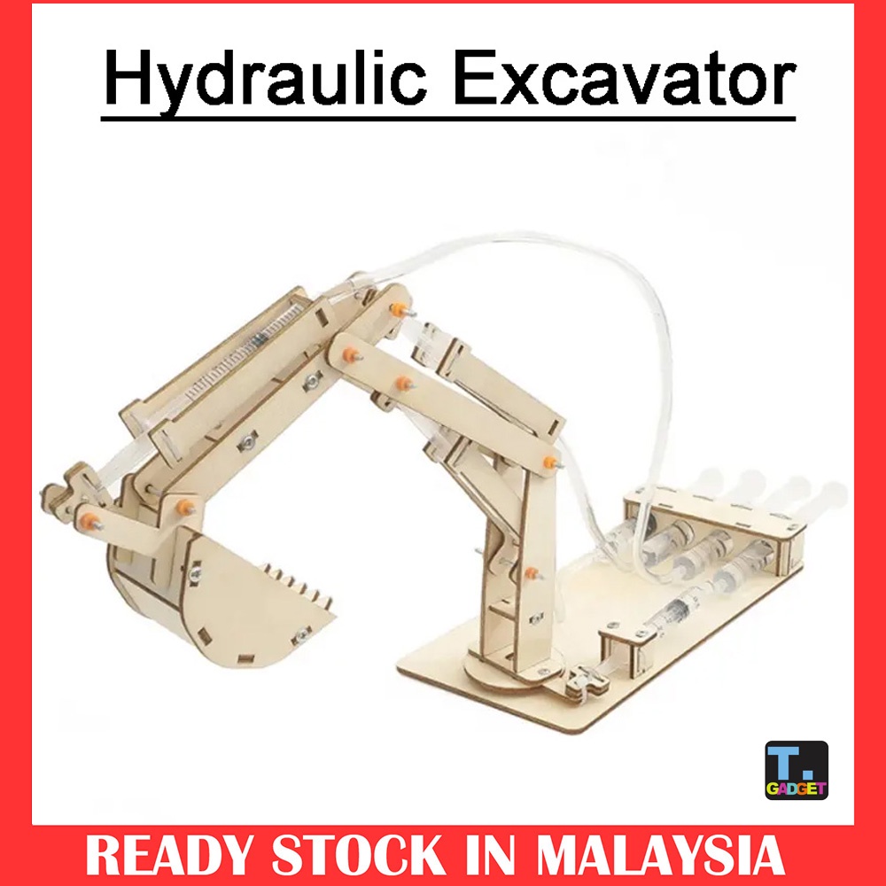 DIY Wooden Hydraulic Excavator Physical Science Experiment Educational ...