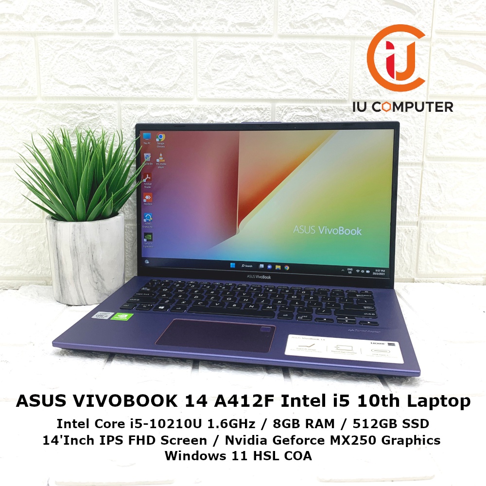 ASUS VIVOBOOK 14 A412F INTEL CORE I5-10210U 8GB RAM 512GB SSD MX250 ...