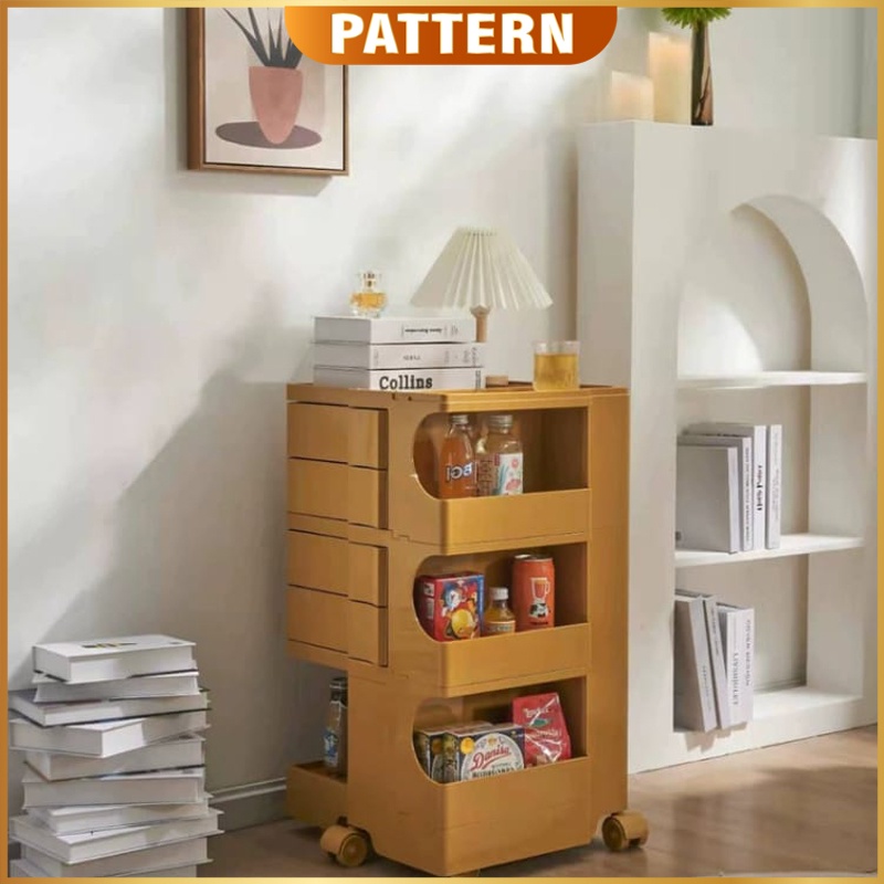 Creative Rotating 360° Trolley Rack | 3 Tier Big Storage Plastic Drawer ...