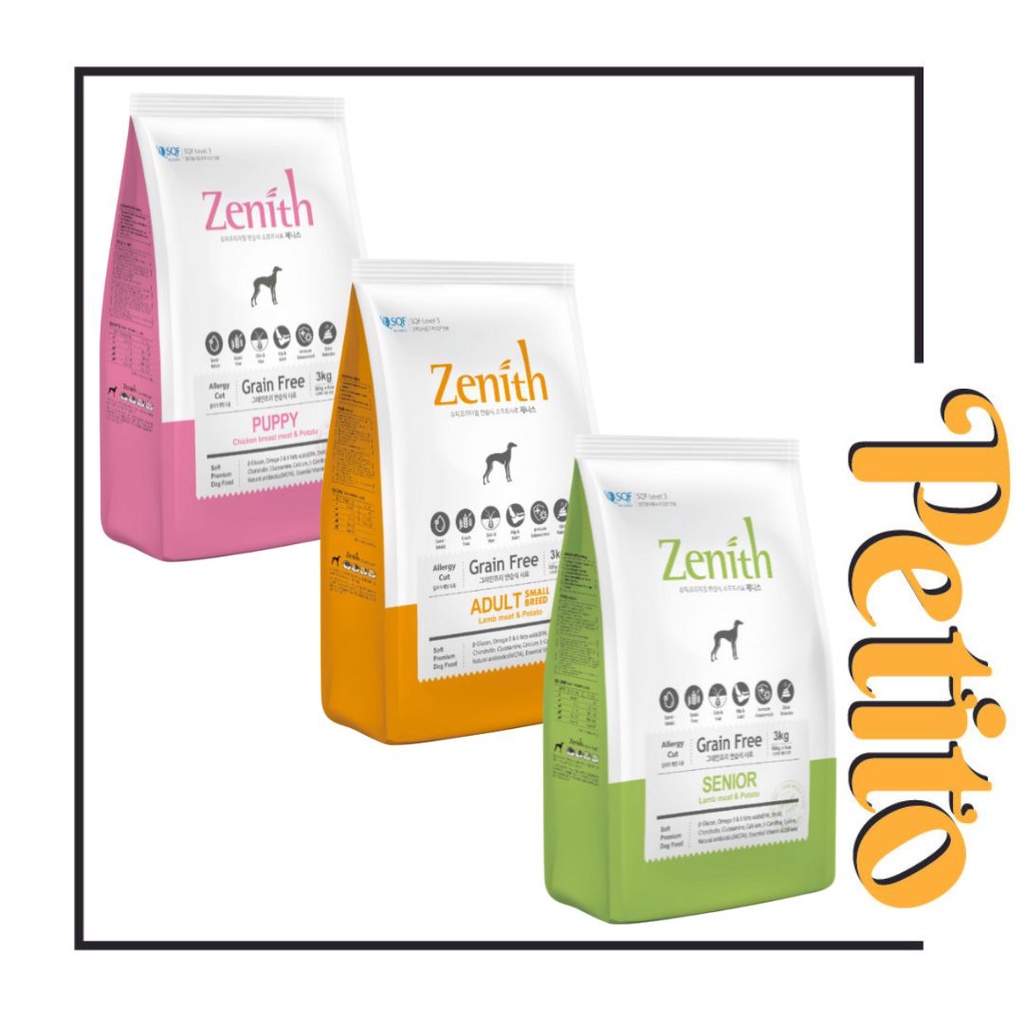 Zenith Soft Dog Dry Food - 3kg / Lamb / Puppy / Senior / Chicken Breast ...