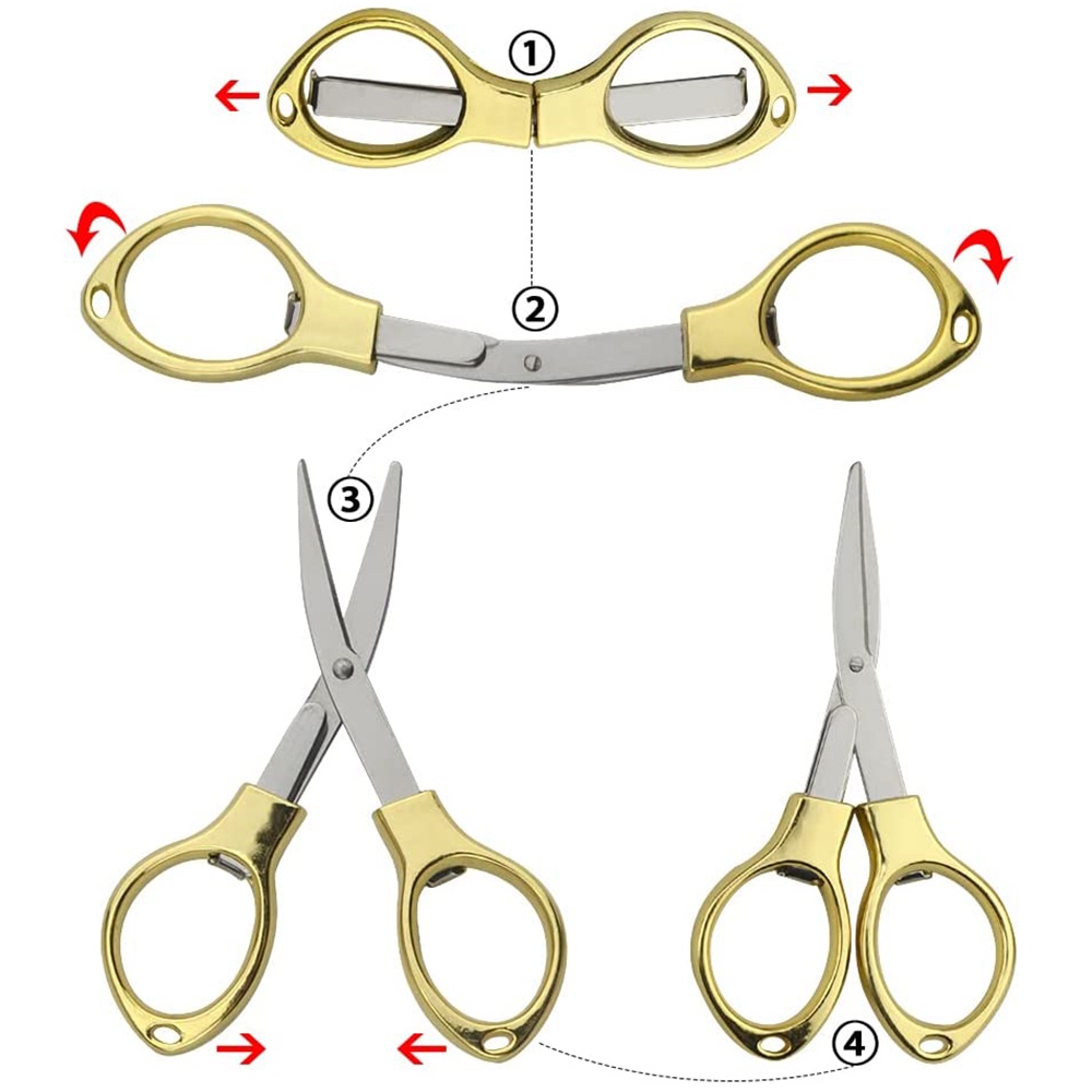 1Pc Mini Folding Keychain Scissors Small Glasses Shaped Travel Scissors ...