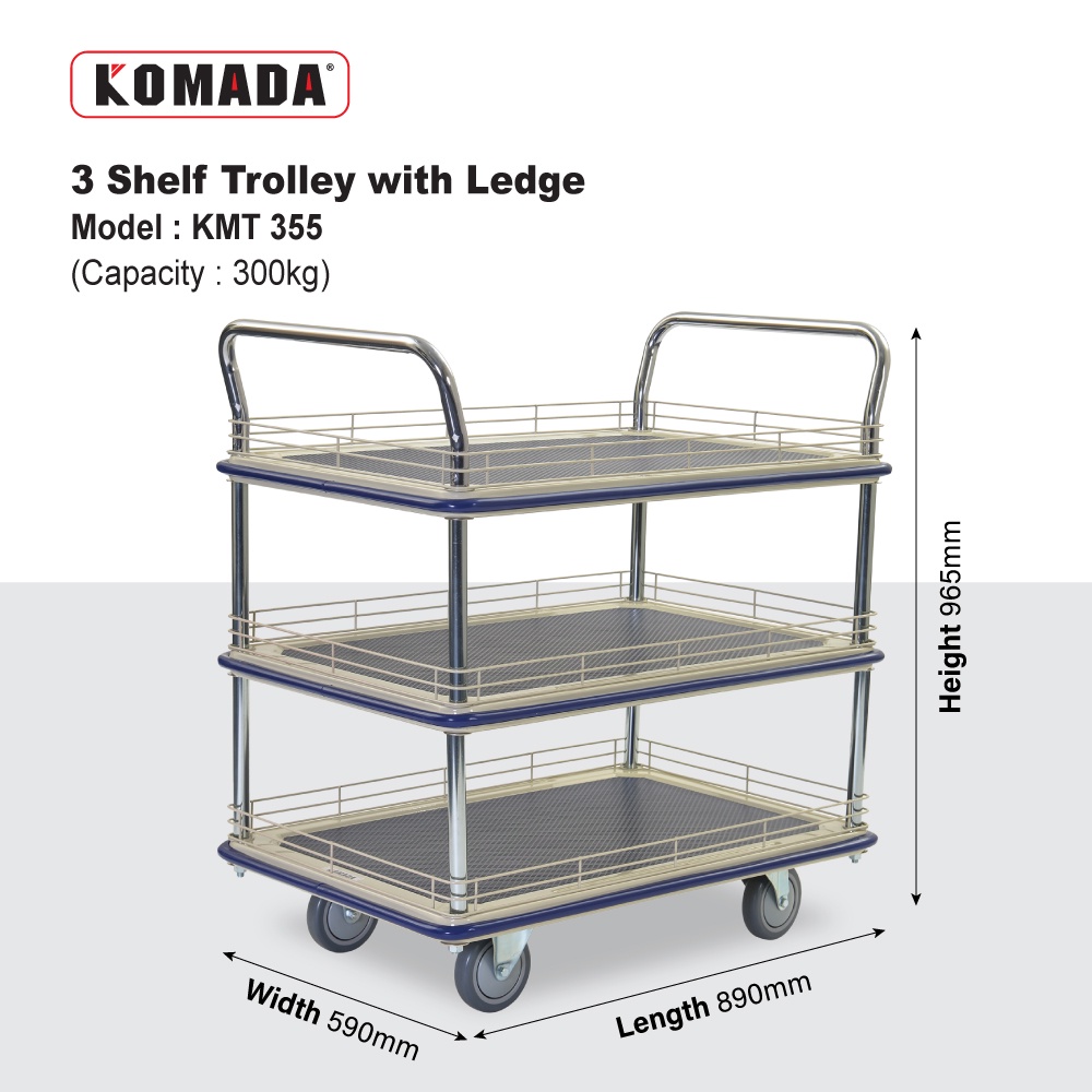 TTF Rack™ (KMT Series) KOMADA 300KG Foldable Handle Platform Trolley ...