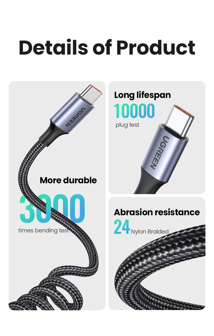 UGREEN 100W USB Type C Charging Cable Used in Car | Shopee Malaysia