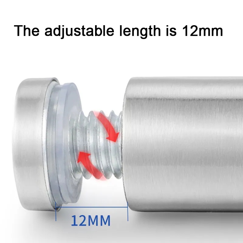 4pcs 12mm/16mm/19mm/25mm Glass Fasteners Sign Standoff Screws ...