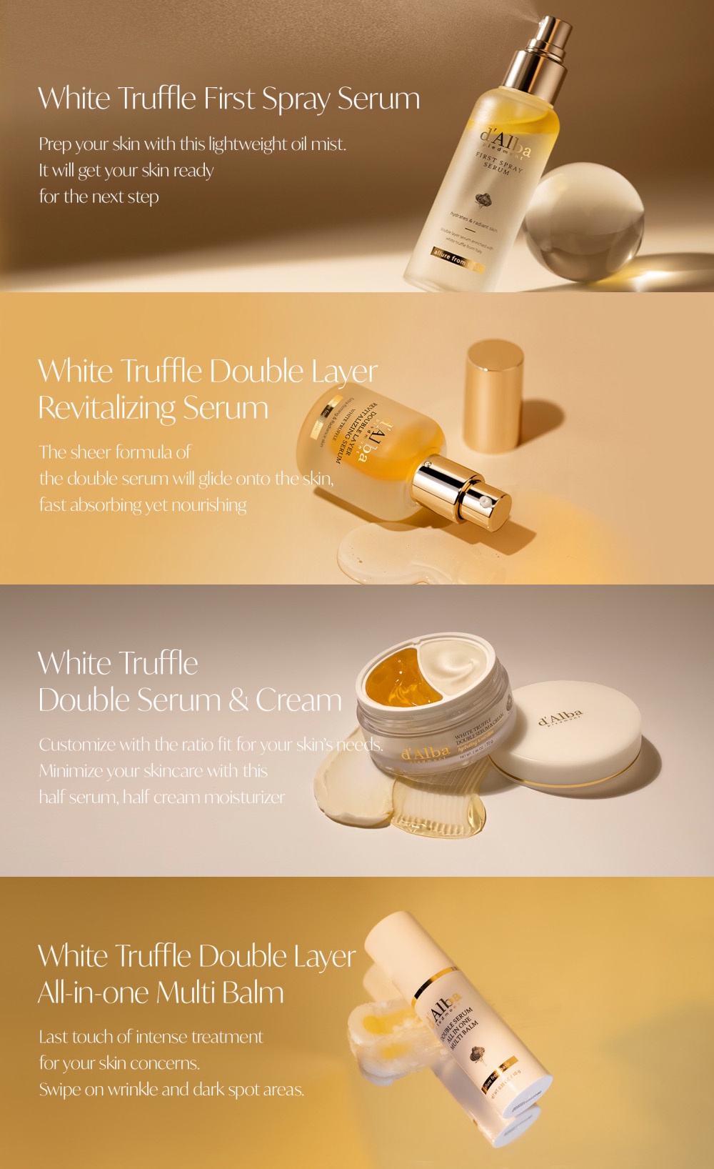 [Official] d'Alba_Store Italian White Truffle Double Serum & Cream 70g ...