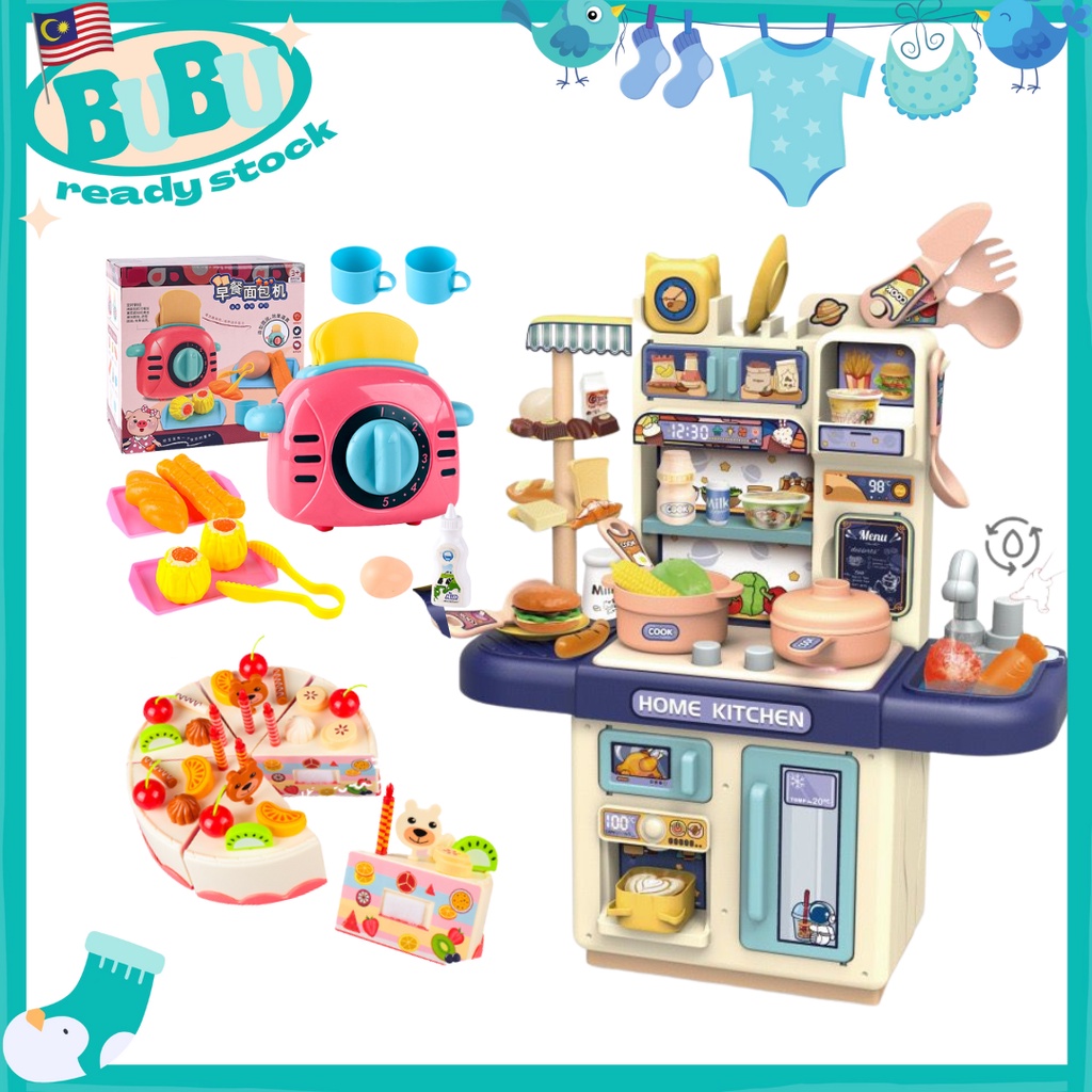 BUBU Ready Stock Kids Kitchen Playset Cooking Play Set Boys Girls ...