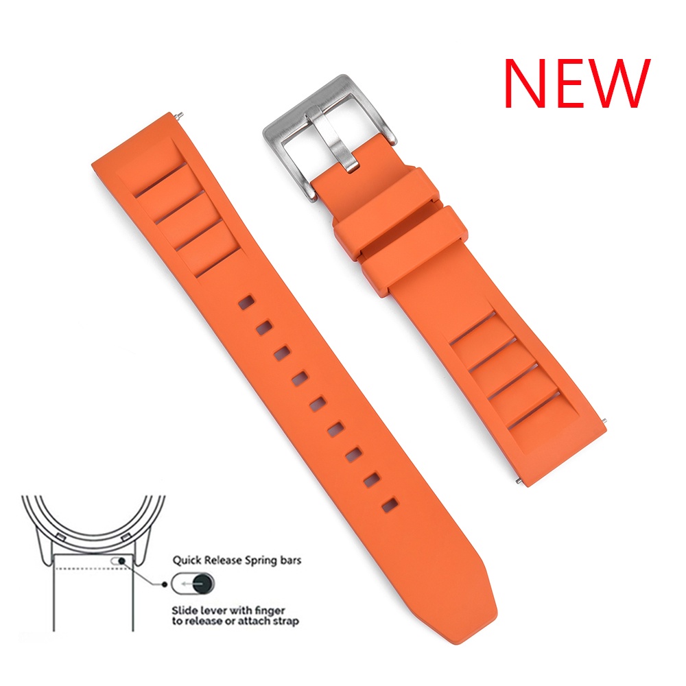 Premium Grade Fluoro Rubber Watch Strap 20mm 22mm Bracelet For New Richard FKM Watchbands Quick ...