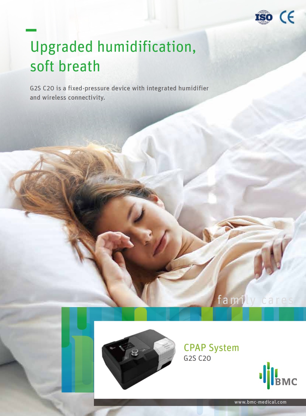 BMC G2S C20 CPAP With Full Mask Portable Light CPAP Ventilator Machine for Sleep Snoring Apnea ...