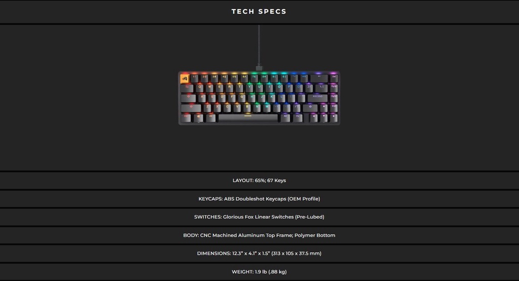Glorious GMMK 2 Modular mechanical Gaming RGB Keyboard | Shopee Malaysia
