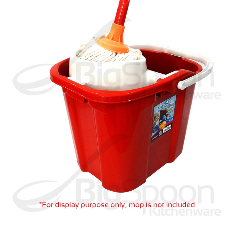 BIGSPOON M-441 14.5L Mop Bucket with Wringer | Mop Pail with Squeezer ...