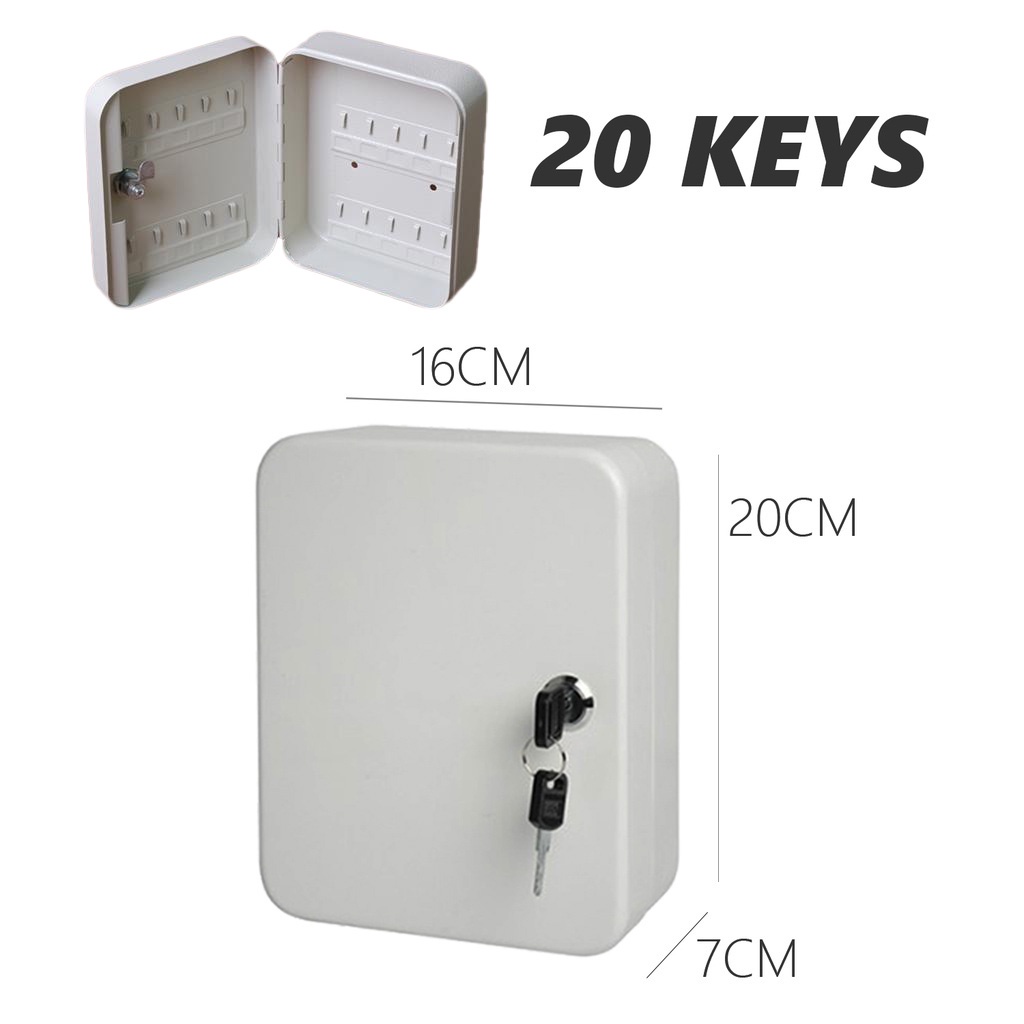 Key Holder Box Metal Key Box Wall Home Key Storage Box Kotak Kunci ...