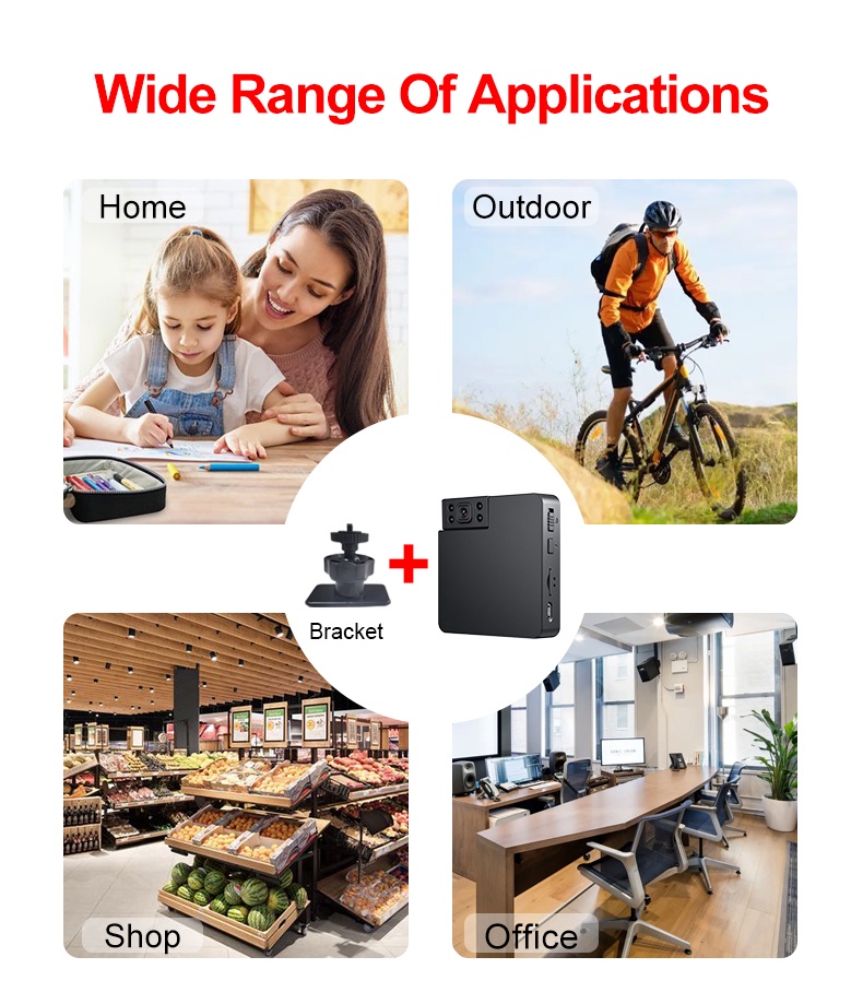 CCTV small WiFi mini camera with built-in 1200mAh battery, 4 night ...