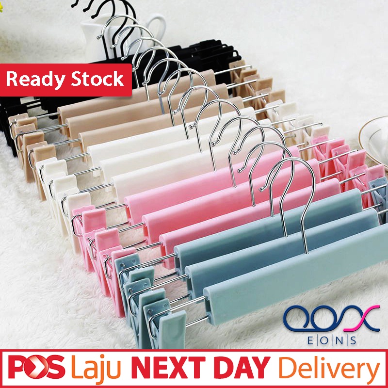 NO SHARP EDGES 💖 360 Degree Rotatable Hook Pant Plastic Hanger Non Slip ...