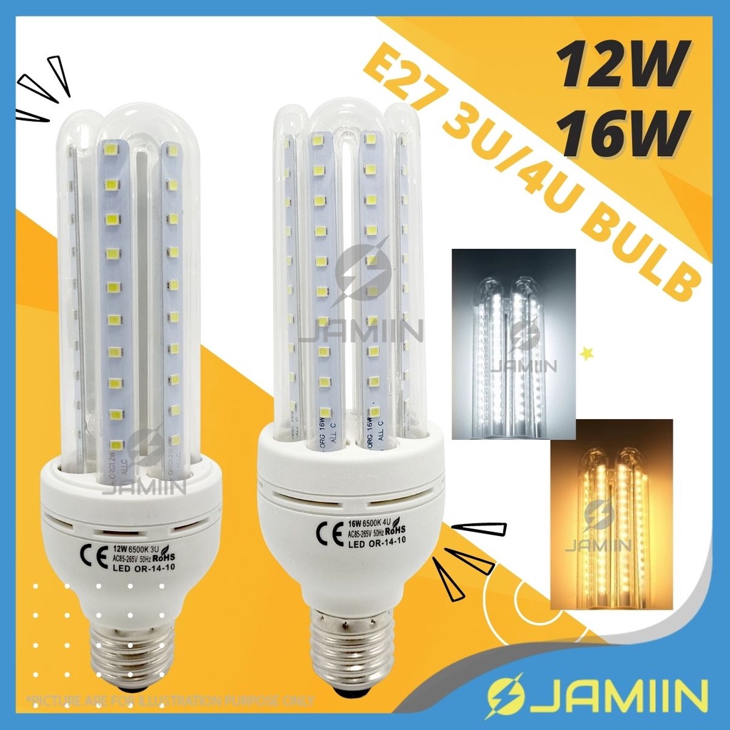 E27 12W/16W 3U/4U E27 Energy Saving Bulb Lampu Pasar Malam Led Bulb ...