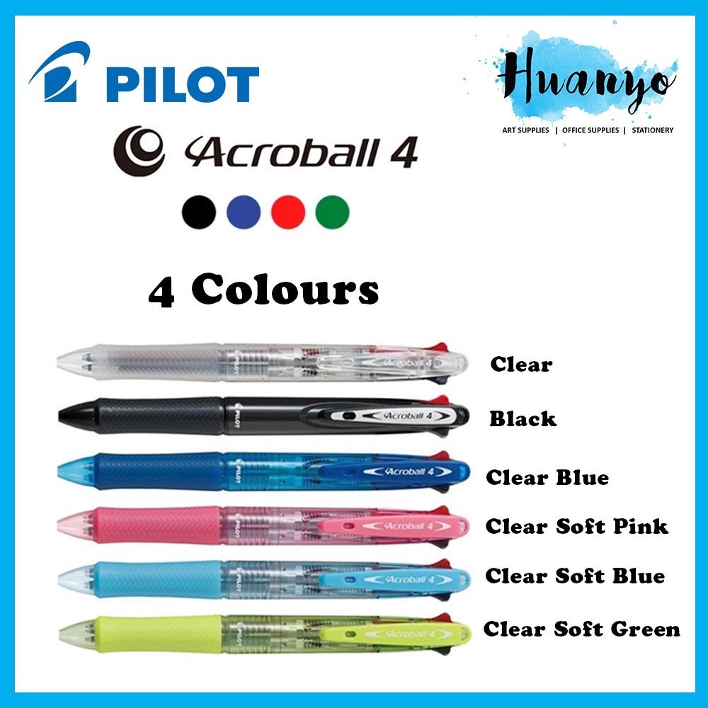 Pilot Acroball 3 / 4 Multi Color Ballpoint Pen, 0.7mm, + 4 Color Ink ...