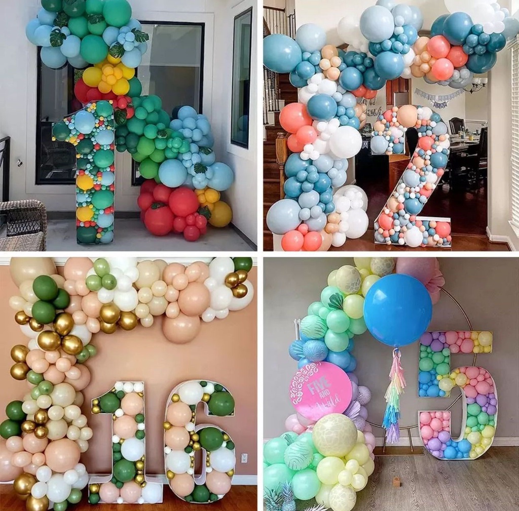 KT Board Number Box Large Number Balloon Box Frame DIY Number 0-9 ...