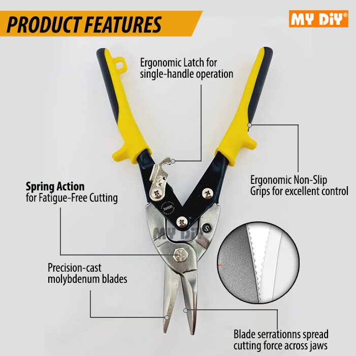 MYDIYHOMEDEPOT - UOFFC CRV 10" Aviation Tin Snip Cutter Straight Cut ...