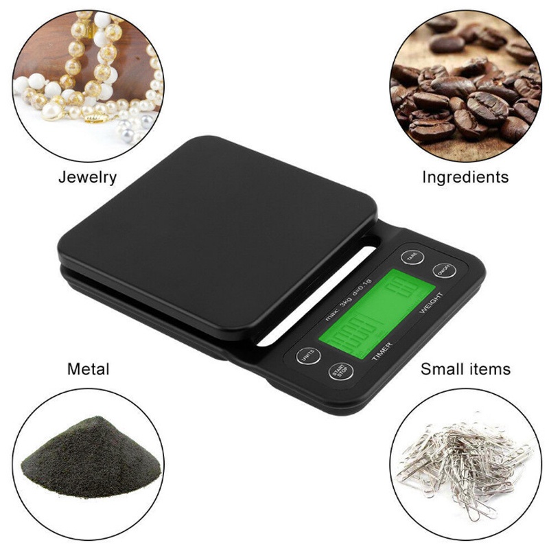 Precision Drip Coffee Scale Coffee Weighing 0.1g Drip Coffee Scale with ...